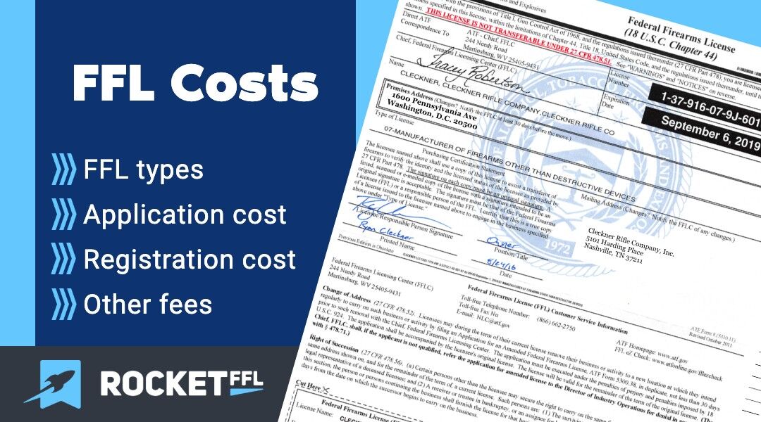 How much does an FFL cost? There are 3 main costs to consider.