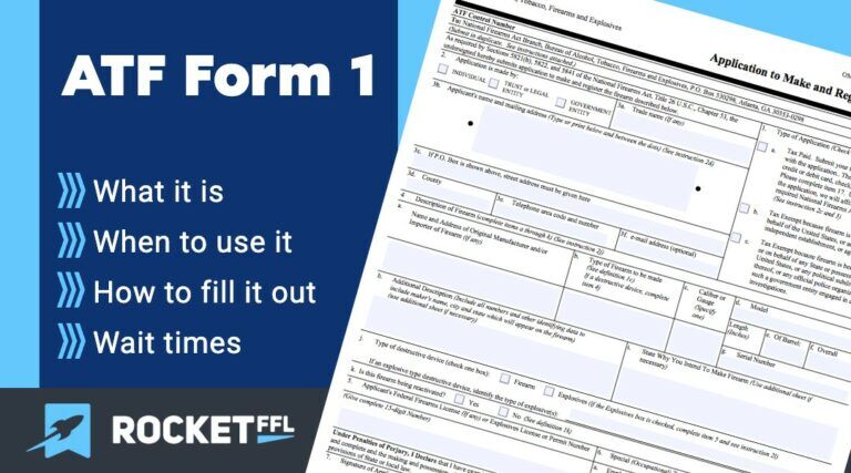 ATF Form 1 (5320.1) - Application for non-FFLs to Manufacture NFA Firearms